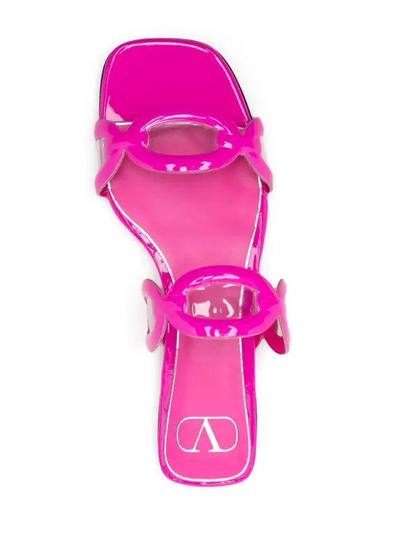 Valentino Garavani Chain 1967 Flat Slides - Pink