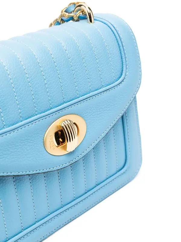 DELAGE Mini Ginette Shoulder Bag - Blue