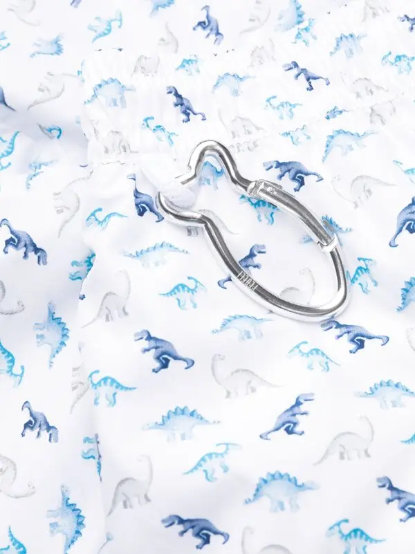 Fedeli Dinosaur-print Swim Shorts