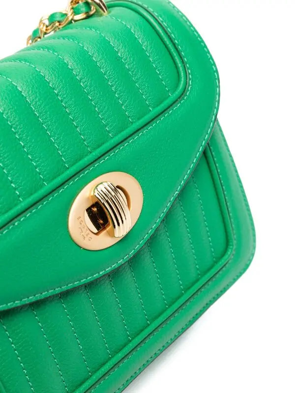 DELAGE Mini Ginette Shoulder Bag - Green