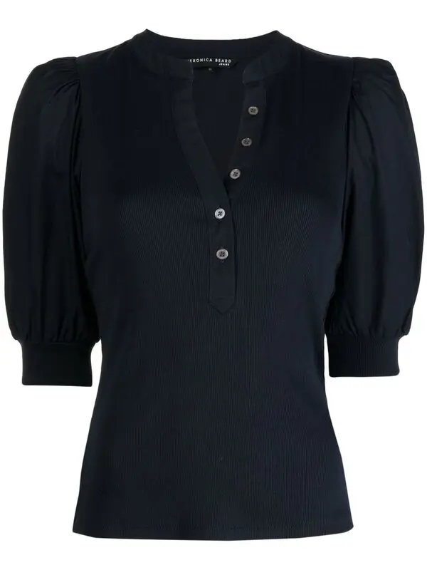 Veronica Beard Button-up Top - Blue