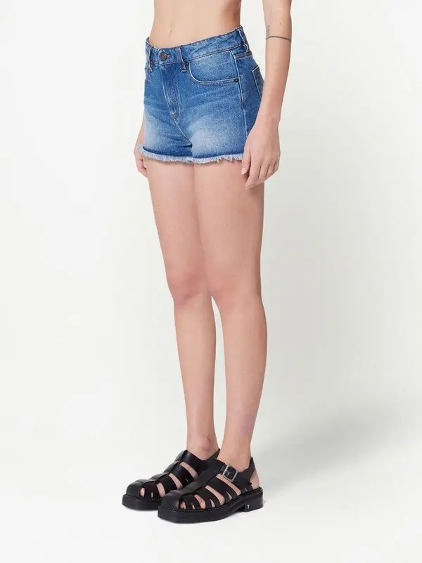 Ami Frayed Denim Shorts