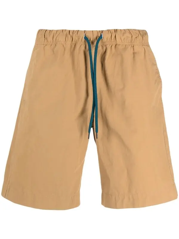 Paul Smith Logo-patch Organic-cotton Deck Shorts - Neutrals