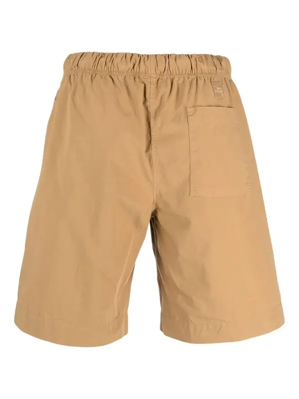 Paul Smith Logo-patch Organic-cotton Deck Shorts - Neutrals