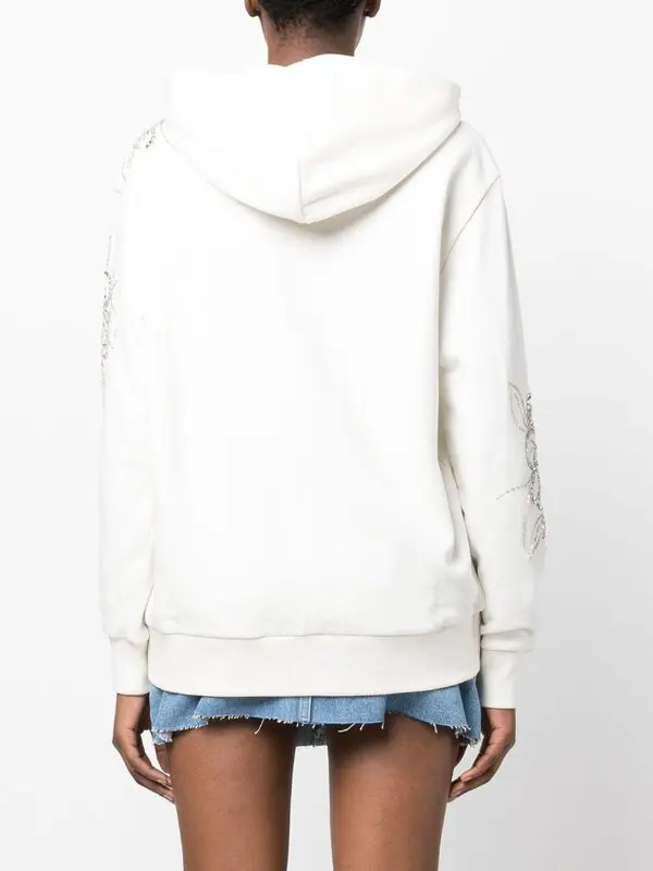P.a.r.o.s.h Crystal-flower-detail Hooded Jacket
