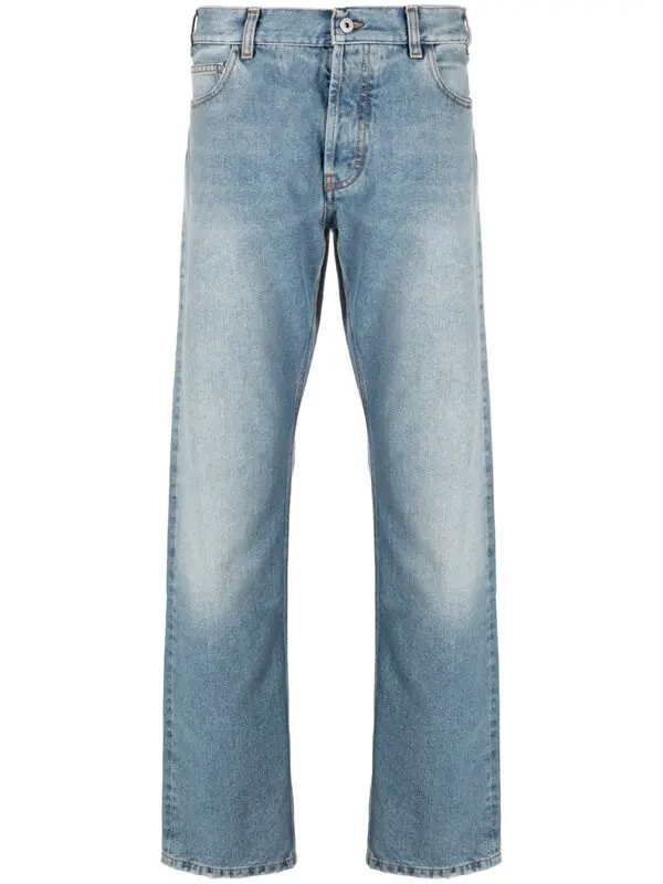 COUNTY OF MILAN Marcelo Burlon Straight-leg Washed Jeans - Blue