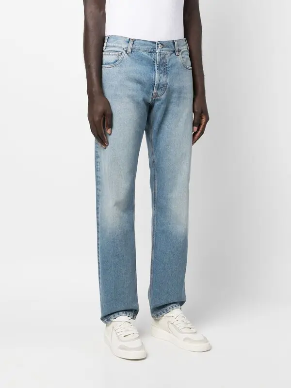 COUNTY OF MILAN Marcelo Burlon Straight-leg Washed Jeans - Blue