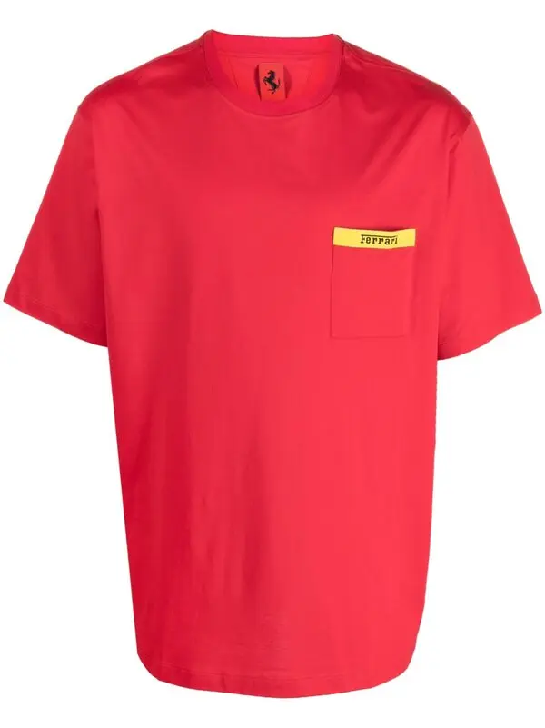 FERRARI Logo-print Crew-neck T-shirt