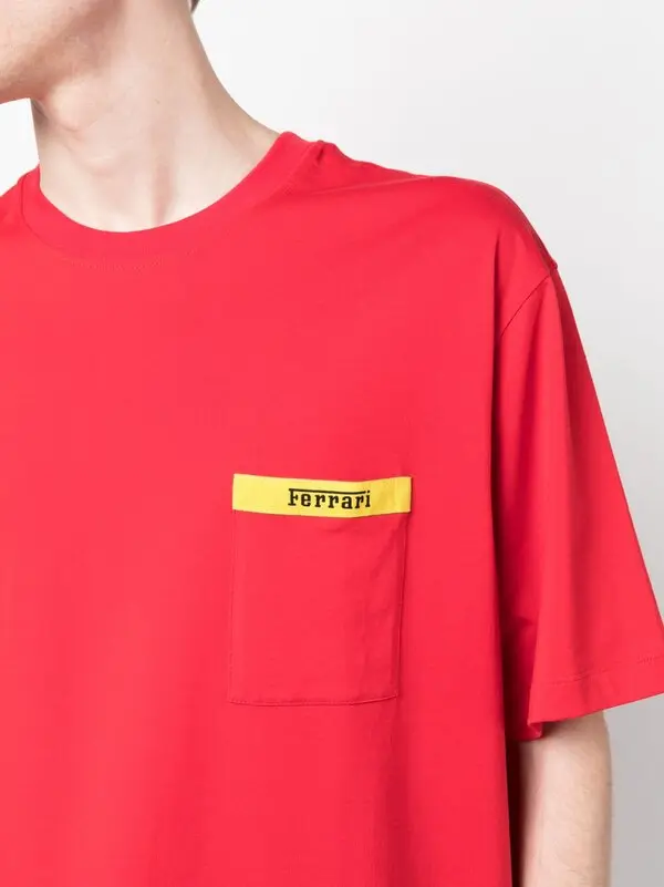 FERRARI Logo-print Crew-neck T-shirt
