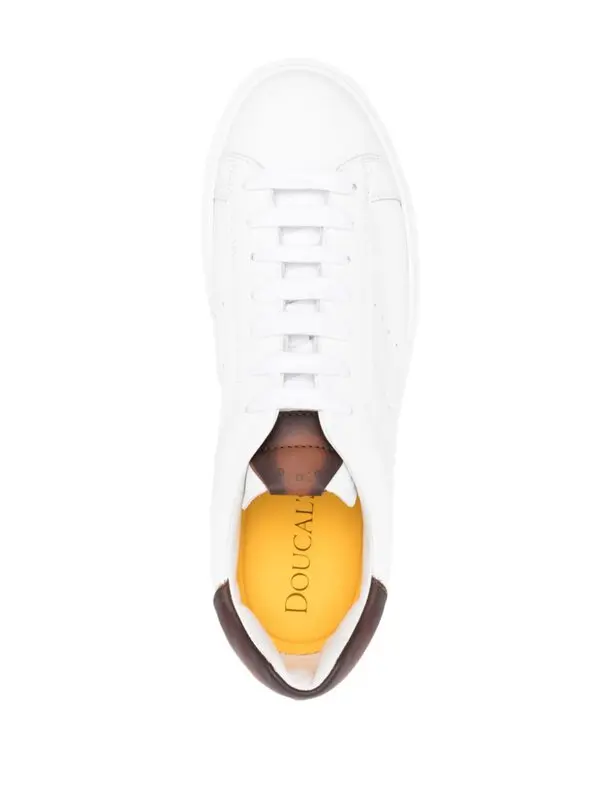 DOUCAL'S Calf-leather Low-top Sneakers - White