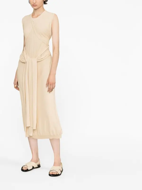 LEMAIRE Tie-detail Dress - Neutrals