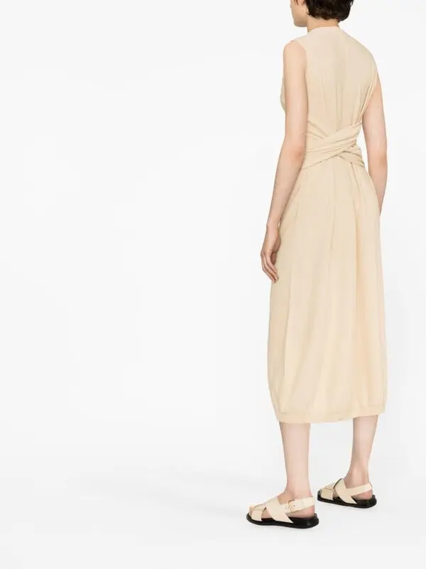 LEMAIRE Tie-detail Dress - Neutrals