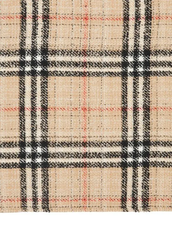 Burberry Checked Cashmere-silk Blend Tweed Blanket
