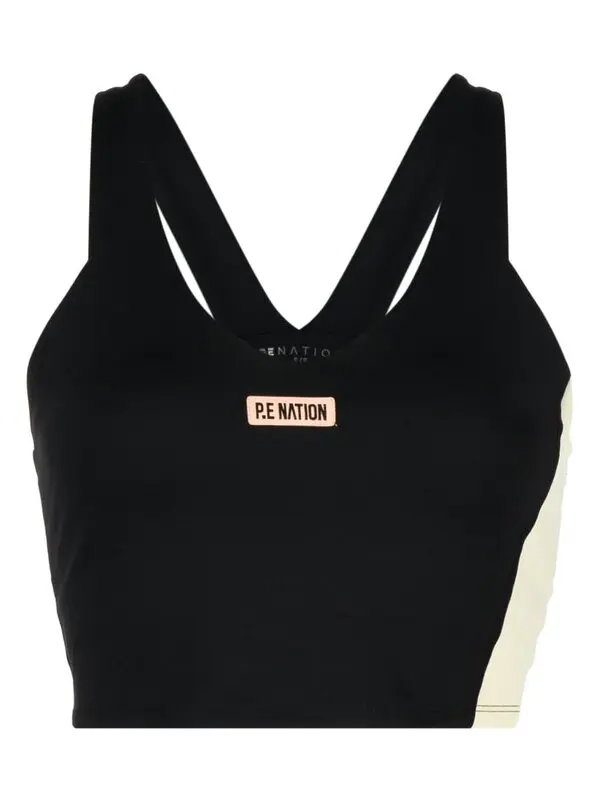 P.E Nation Panelled Logo-patch Sports Bra