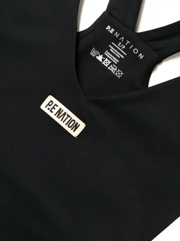 P.E Nation Panelled Logo-patch Sports Bra