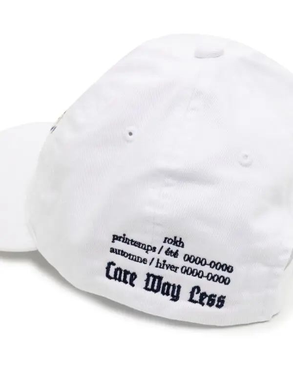 Rokh Logo-Patch Cotton Cap In White - 30% Off | Editorialist