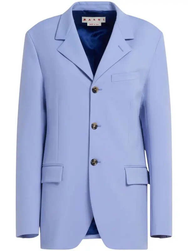 Marni Gima Single-breasted Blazer - Blue