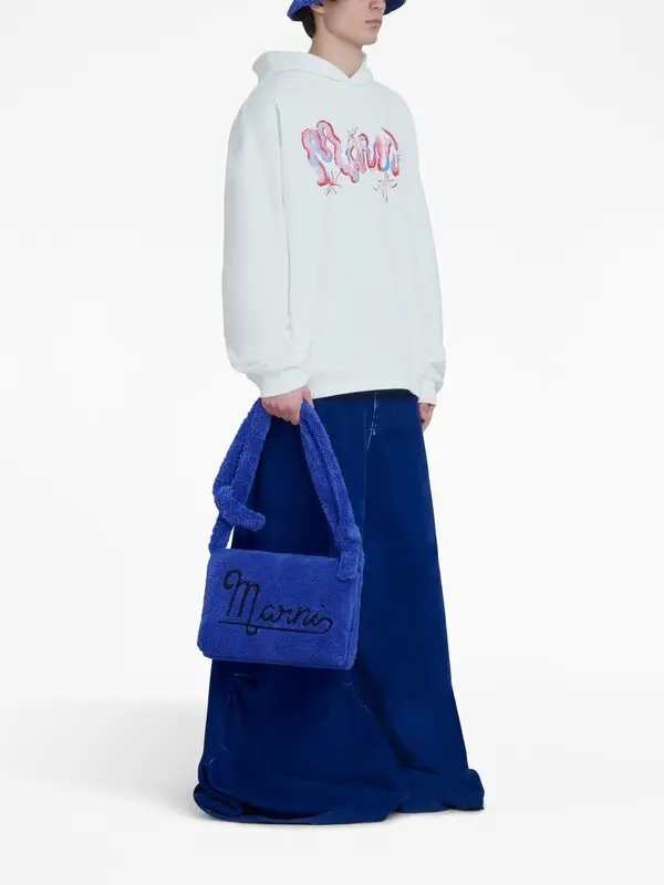 Marni Painterly Logo-print Hoodie - White