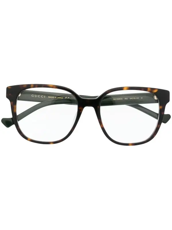 Gucci Tortoiseshell Square-frame Glasses - Brown