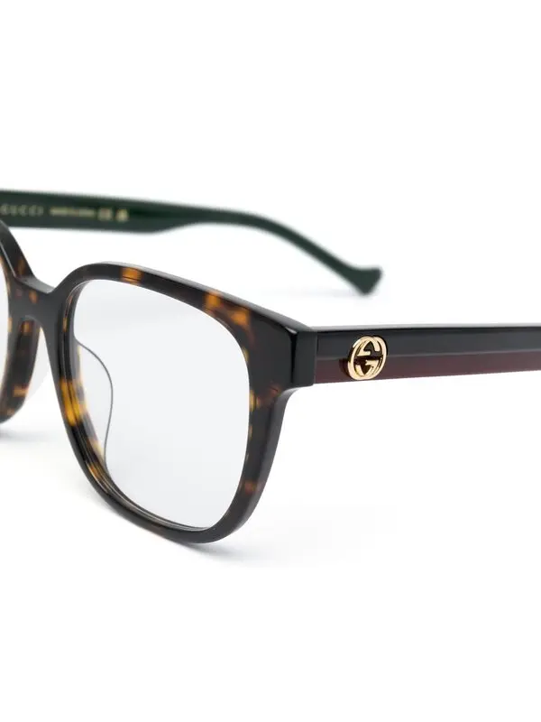 Gucci Tortoiseshell Square-frame Glasses