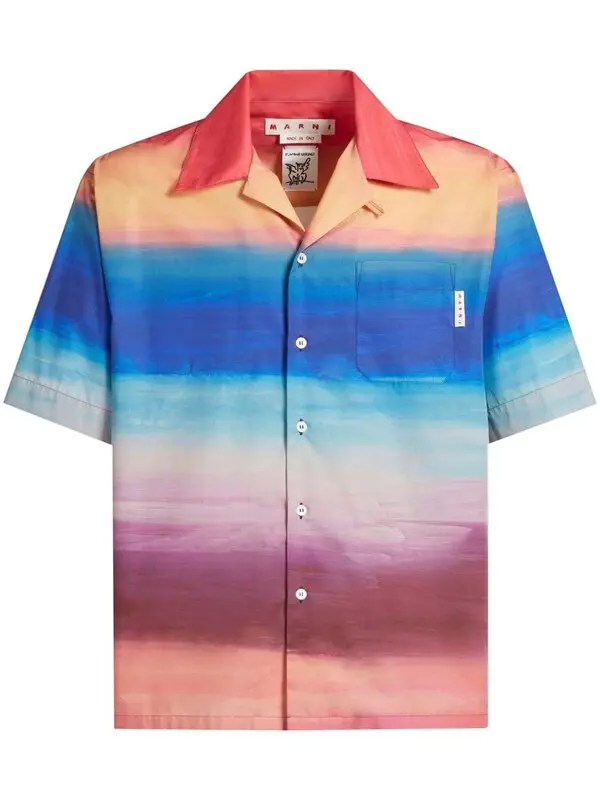 Marni Painterly-print Cotton Shirt
