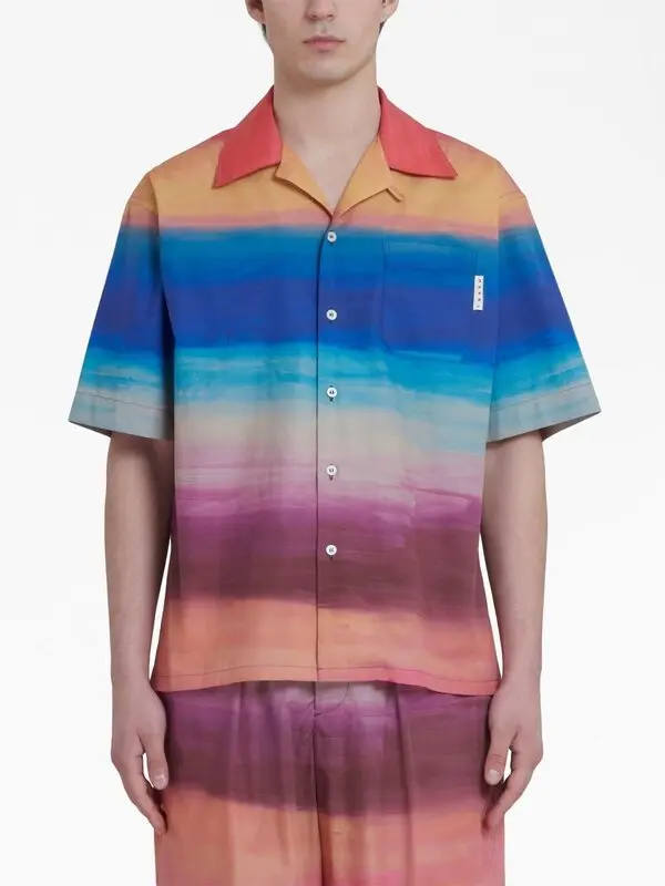 Marni Painterly-print Cotton Shirt