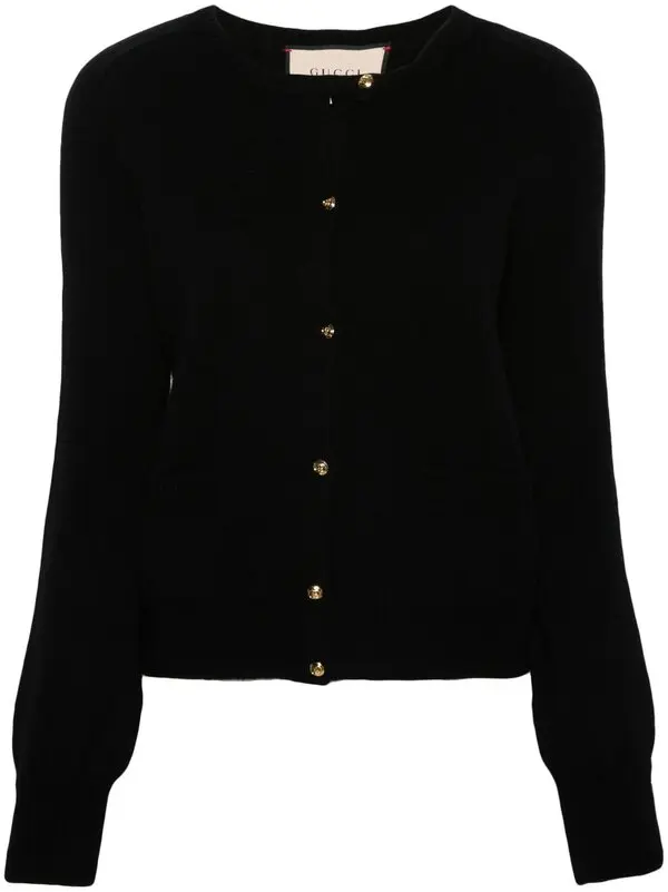 Gucci Crew-neck Wool Cardigan