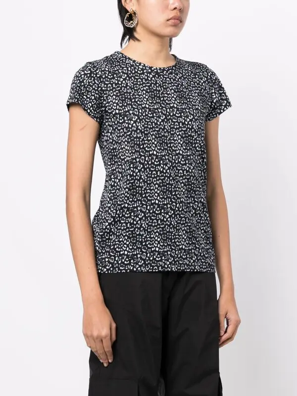 Rag & Bone Leopard-print T-shirt - Black