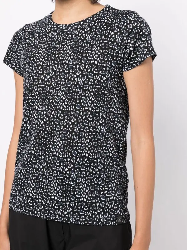 Rag & Bone Leopard-print T-shirt - Black