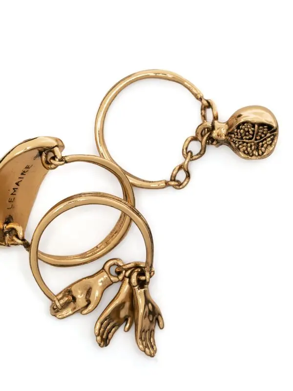 LEMAIRE Charm Detail Ring Set - Gold