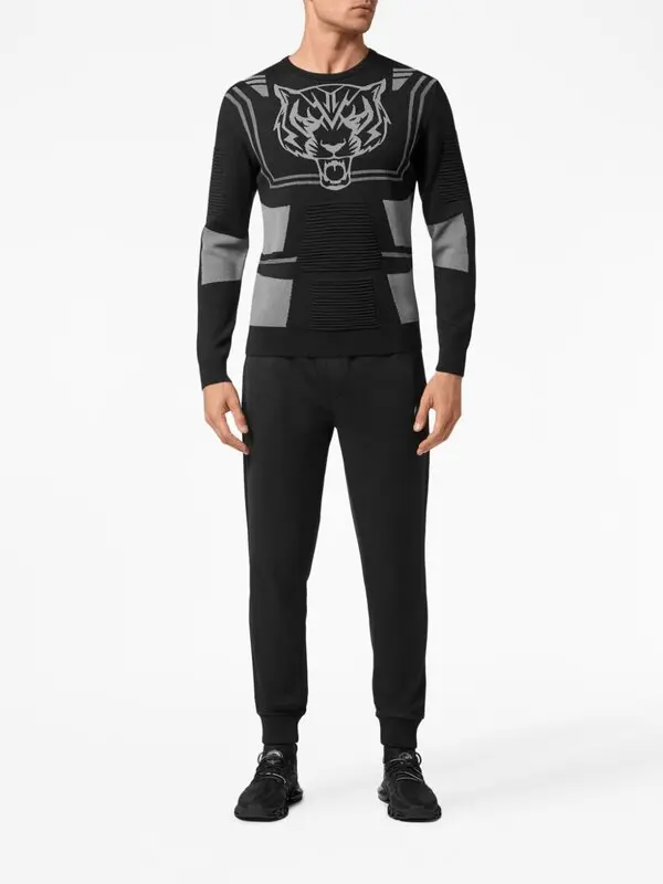 PLEIN SPORT Logo-print Knitted Jumper