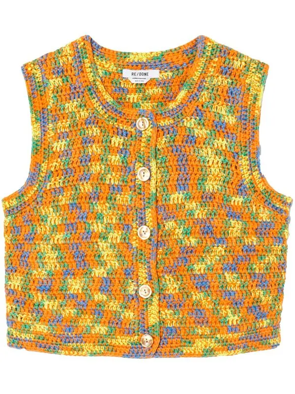 RE/DONE Front-button Knitted Vest