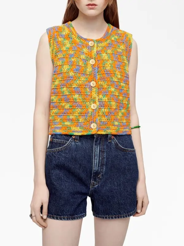 RE/DONE Front-button Knitted Vest