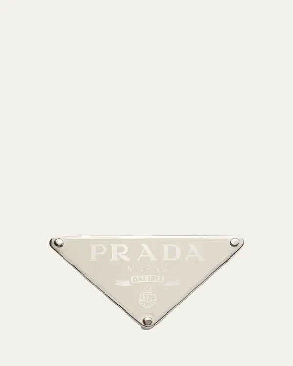 Prada Saffiano Leather Triangle Belt Buckle - F0k74 Talco