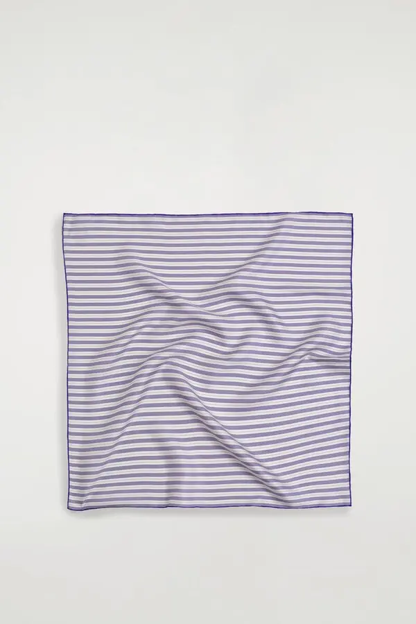 Cos Striped Silk Scarf