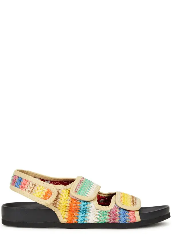 ARIZONA LOVE Apache Striped Raffia Sandals - Multicoloured