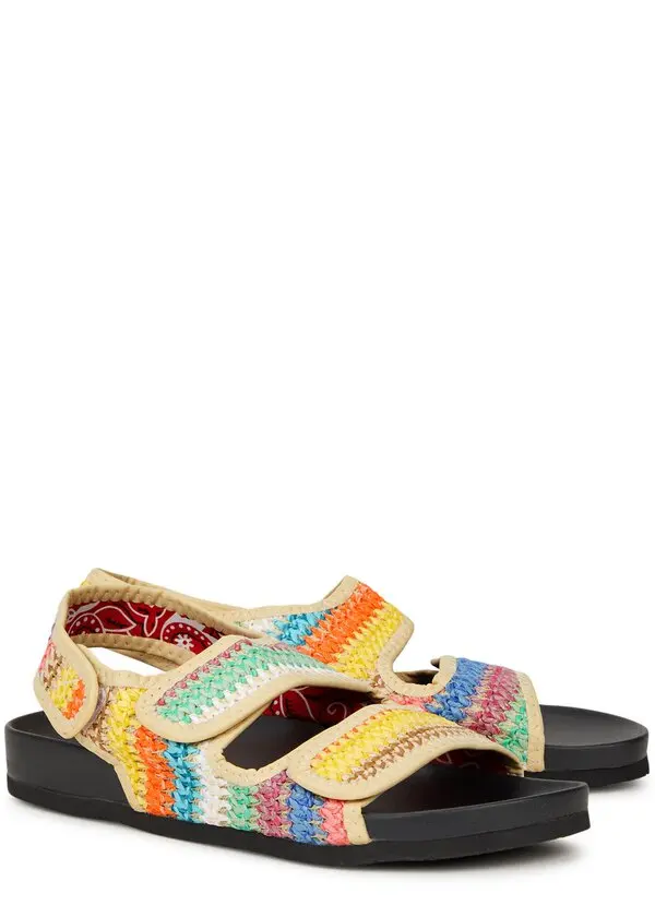ARIZONA LOVE Apache Striped Raffia Sandals - Multicoloured