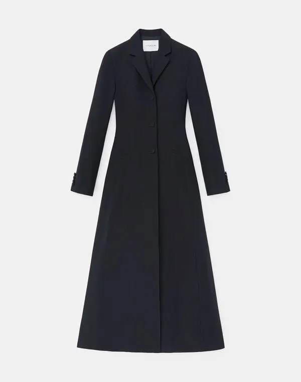 Lafayette 148 New York Wool-silk Crepe Three-button Academy Coat