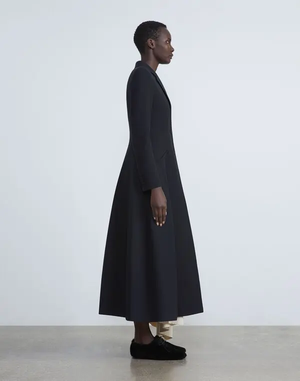 Lafayette 148 New York Wool-silk Crepe Three-button Academy Coat