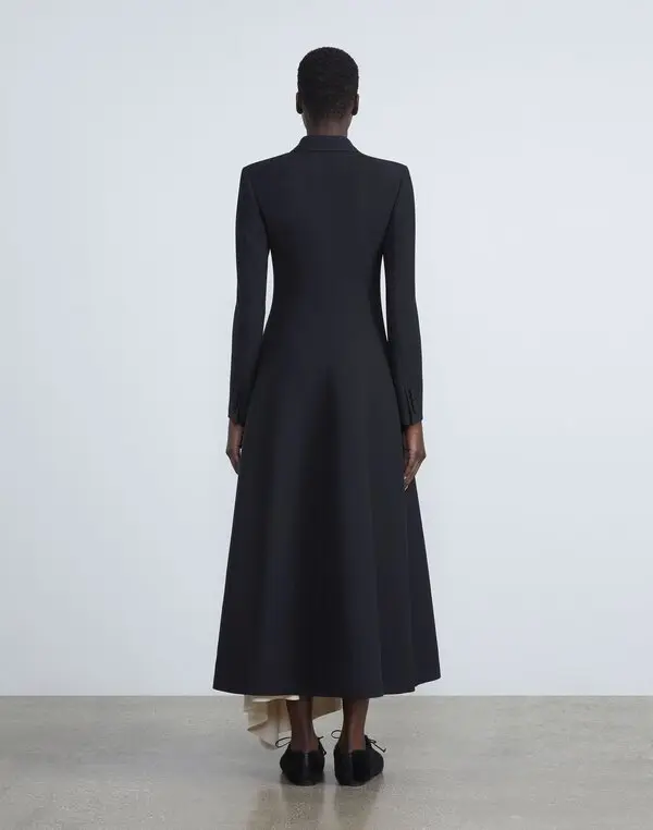 Lafayette 148 New York Wool-silk Crepe Three-button Academy Coat