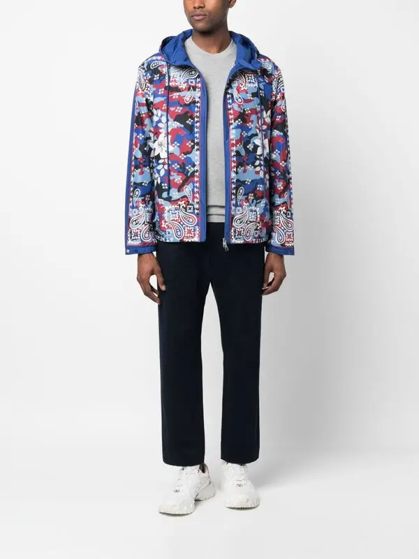 Moncler Mix-print Hooded Jacket