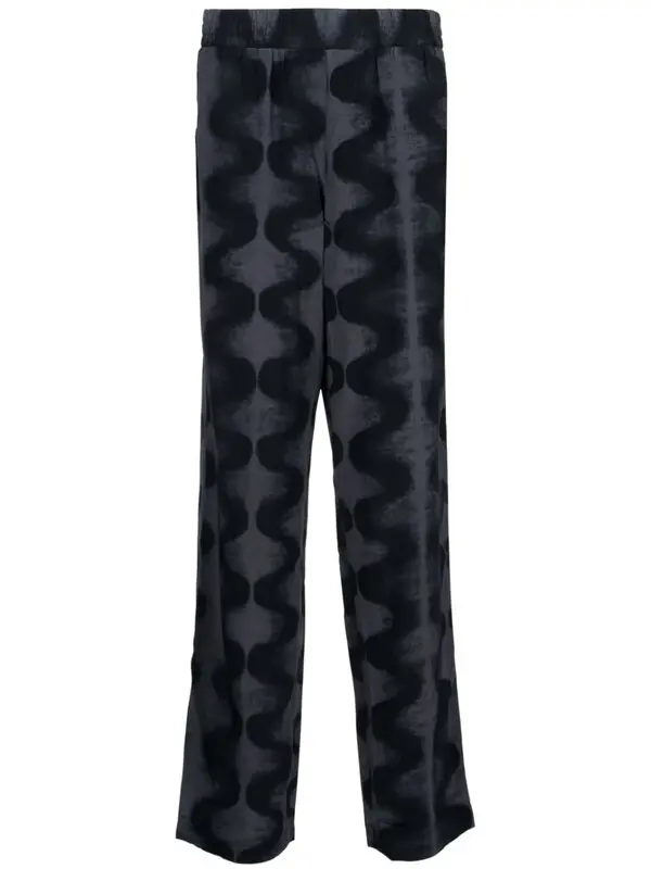 Alexander McQueen Abstract-print Straight-leg Trousers