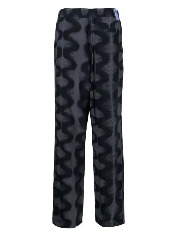 Alexander McQueen Abstract-print Straight-leg Trousers