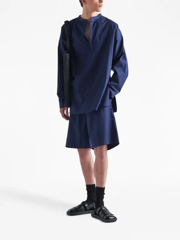 Prada Triangle-logo Cotton Shirt