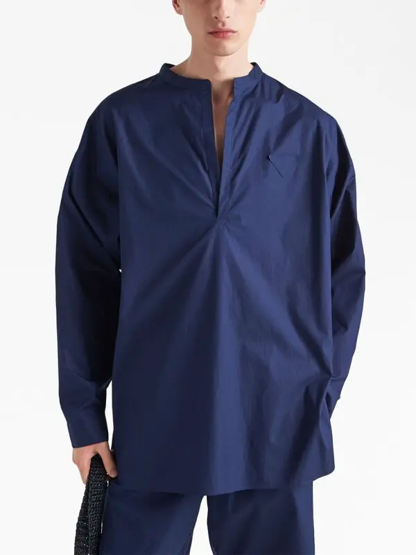 Prada Triangle-logo Cotton Shirt