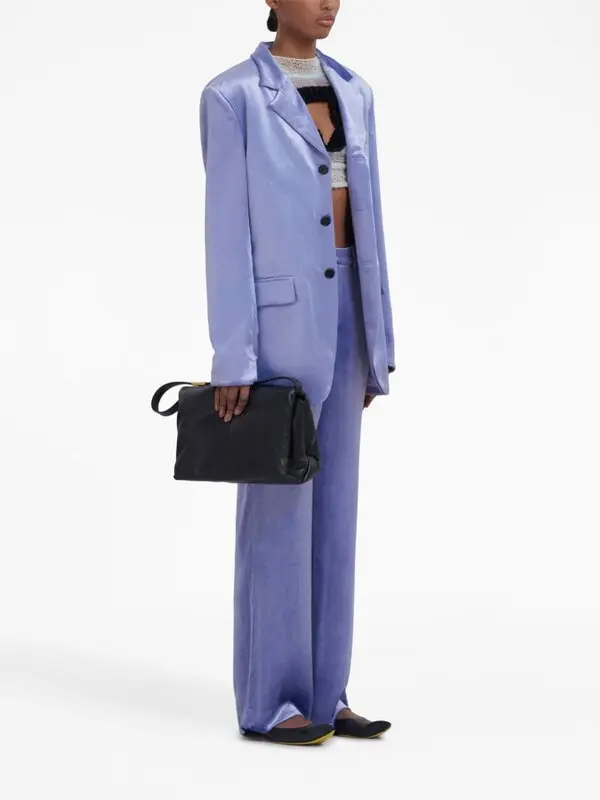 Marni Gima Single-breasted Satin Blazer - Purple