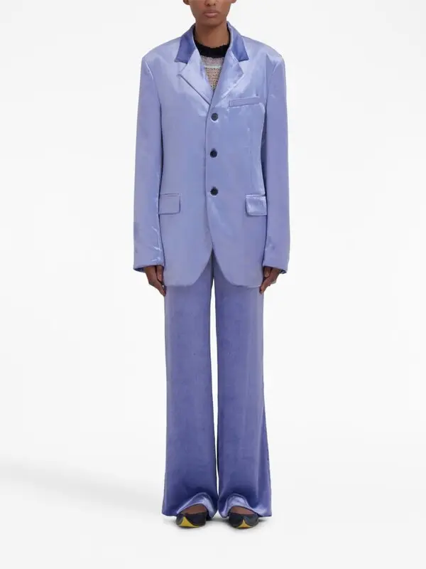 Marni Gima Single-breasted Satin Blazer - Purple