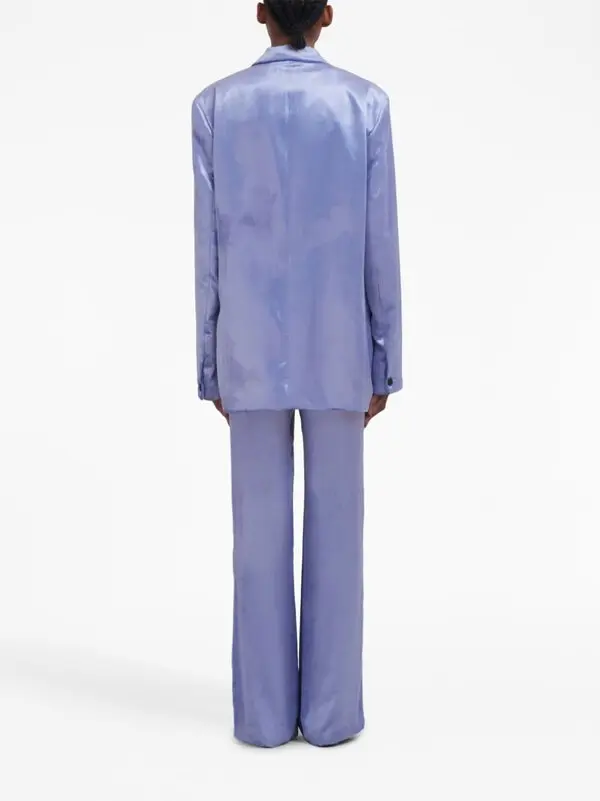 Marni Gima Single-breasted Satin Blazer - Purple