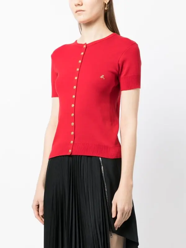 AGNES B. Buttoned-down T-shirt - Red