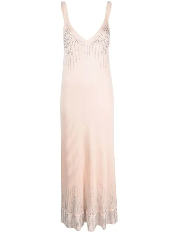 Rabanne Studded Knitted Midi Dress